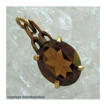 *Topasanhänger Anhänger mit Rauchtopas Topas aus 333 Gold für Kette ...